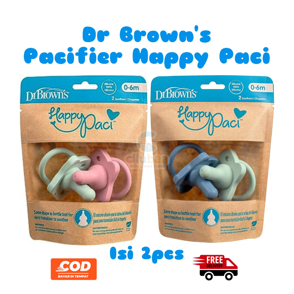 Jual Dr.Brown's Happy Paci Silicone Pacifier, 0m+/ Empeng bayi / Dot ...
