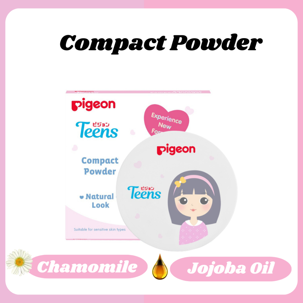 Jual Pigeon Teens Compact Powder Natural Look 14g / Bedak Padat ...