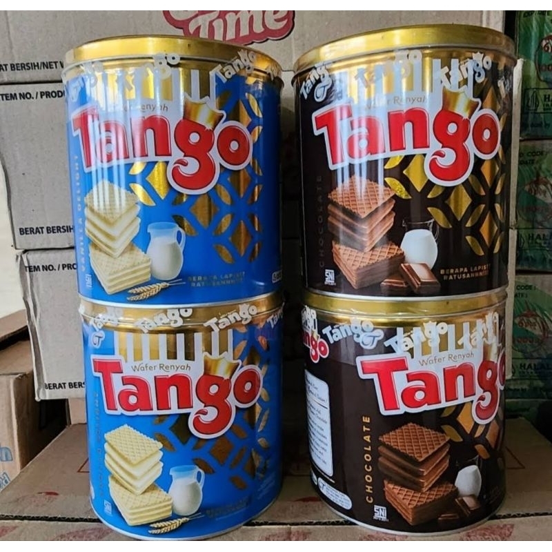 Jual WAFER TANGO KALENG BISKUIT COKLAT VANILLA 300g | Shopee Indonesia