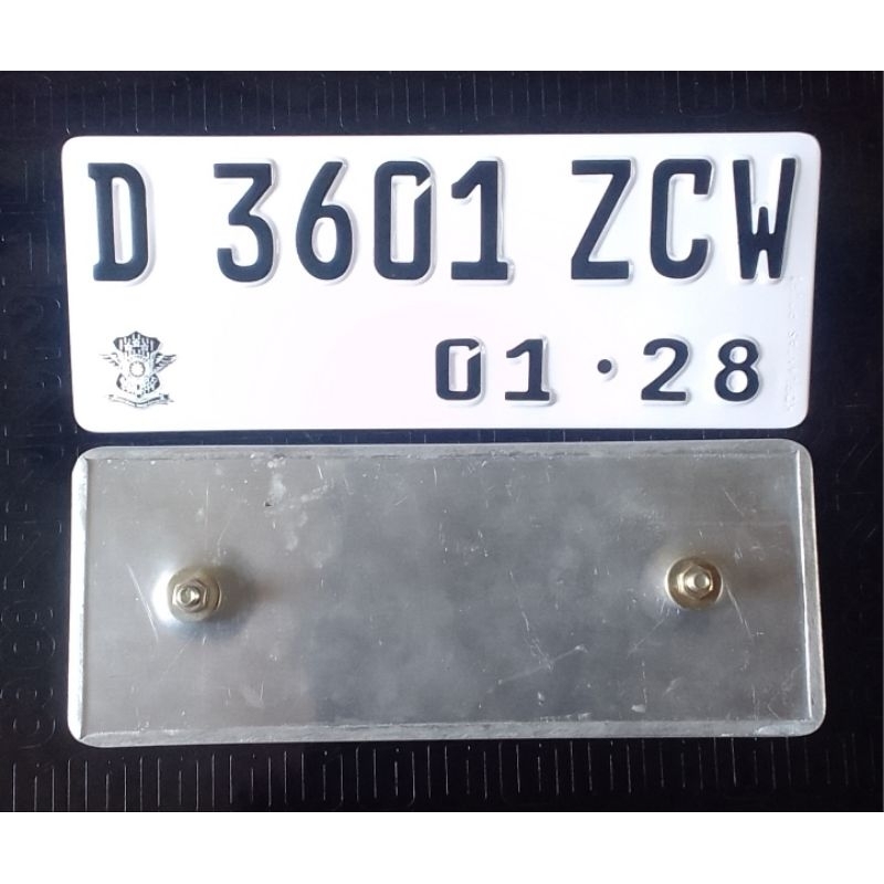 Jual plat nomor motor putih baud tanam font baru | Shopee Indonesia