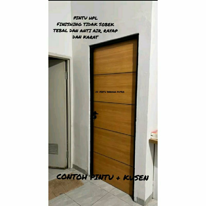 Jual PINTU MINIMALIS HPL PROMO MURAH SATU SET KUSEN | Shopee Indonesia