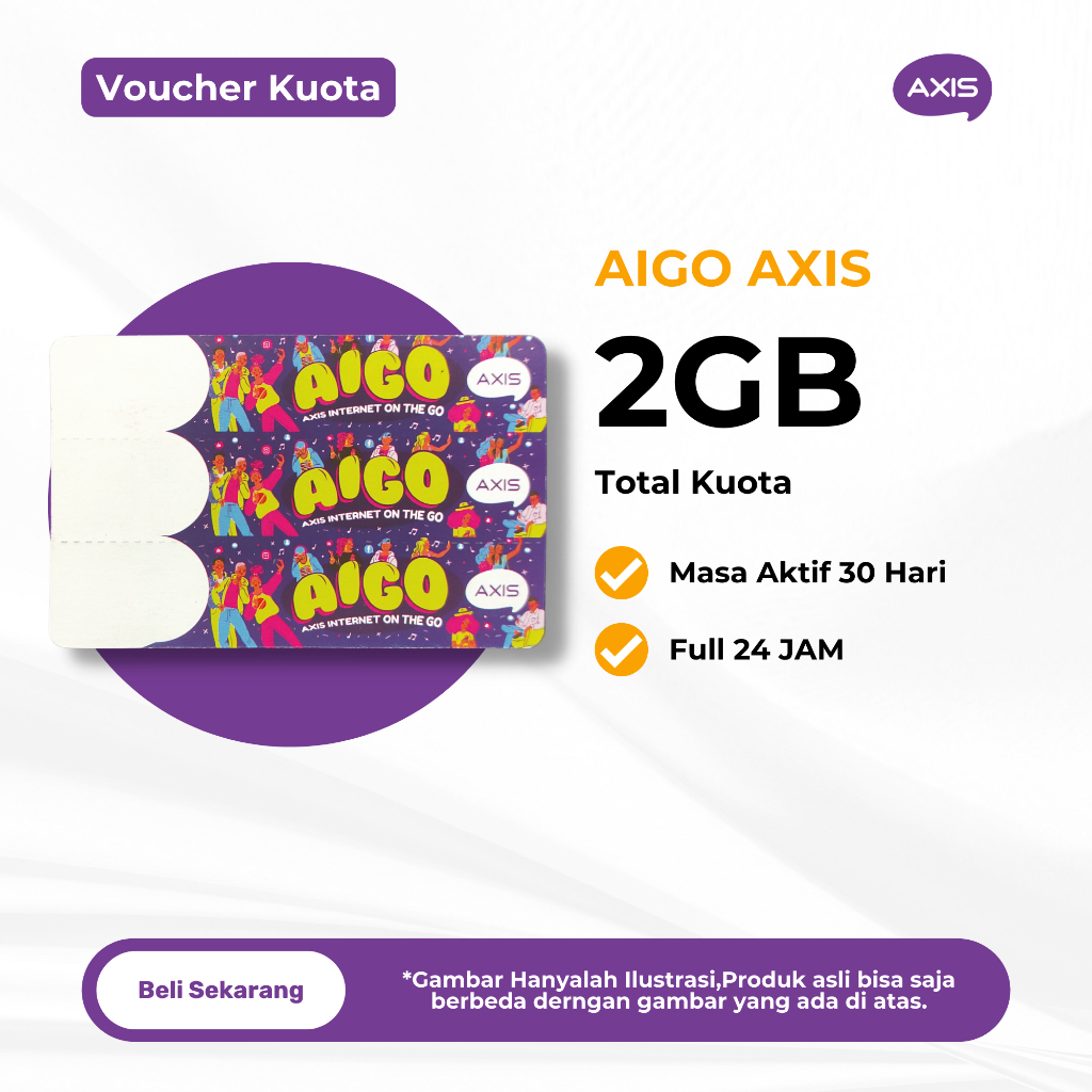 Jual Voucher Kuota AXIS 2GB 30 Hari Full 24 JAM - Voucher Kuota AIGO FULL 24 JAM Masa Aktif 30 ...