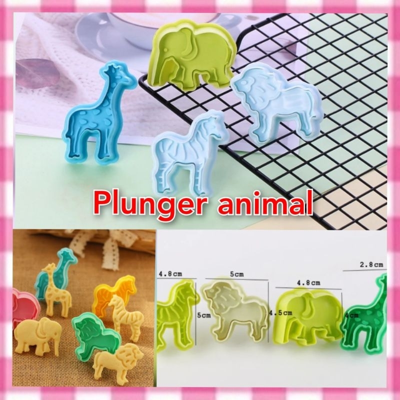 Jual Plunger animal set cetakan bentuk binatang untuk fondant bento ...