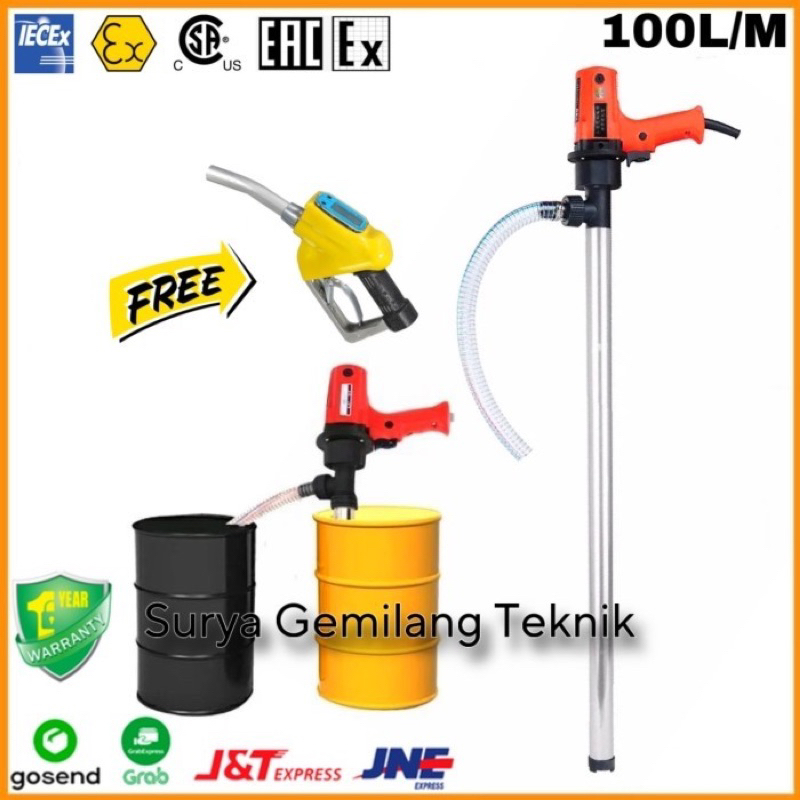 Jual Drum Pump Electrik Dc 12Volt Pompa Drum Set Digital Dc 12V 100Lpm ...