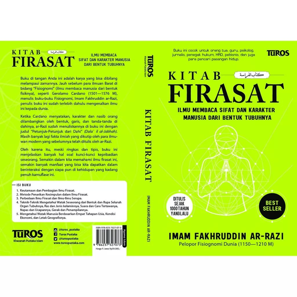 Jual Turos Buku Kitab FIRASAT / Panduan Ilmu Fisiognomi Membaca Sifat ...