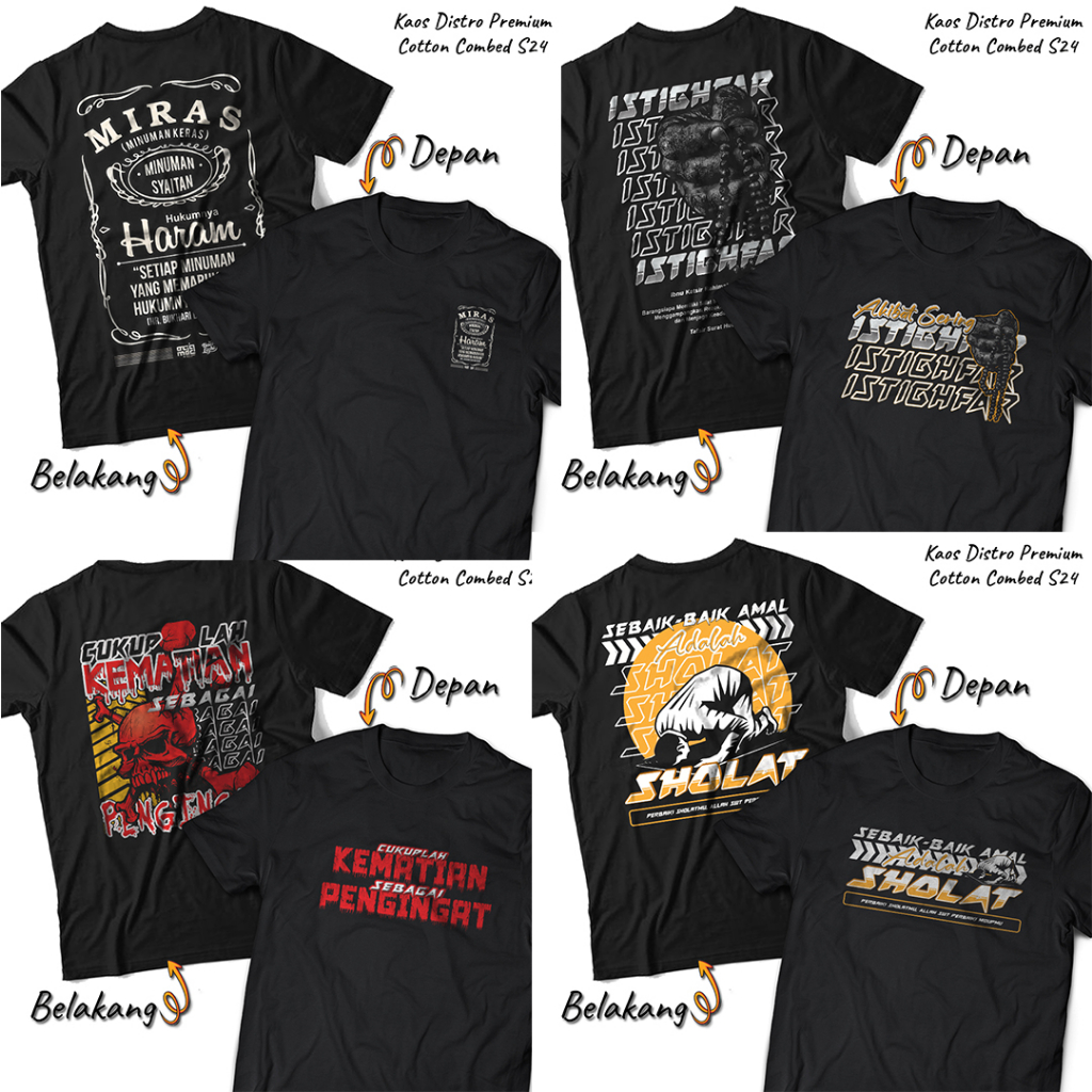Jual Kaos Islami Dakwah Sunnah Muslim Distro Premium Grade A Costum Desain Kekinian | Shopee ...