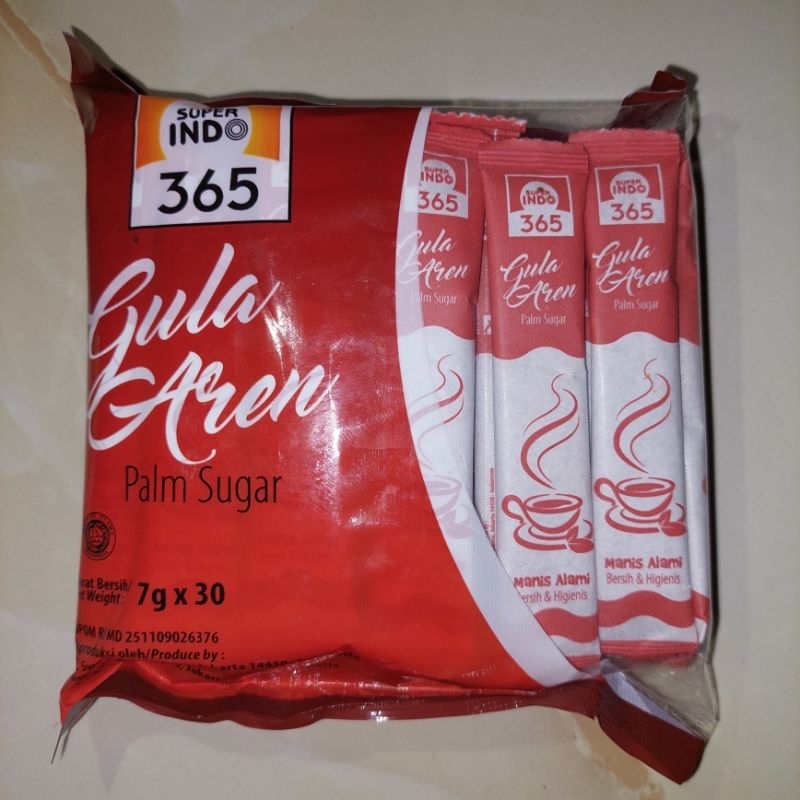 Jual 365 Gula Aren Palm Sugar 7g x 30s Gula Sachet | Shopee Indonesia