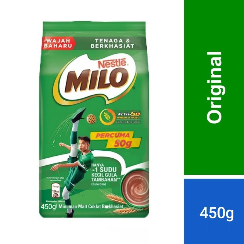 Jual NESTLE MILO Activ-Go Bubuk Malt Coklat Original Malaysia (450g) | Shopee Indonesia