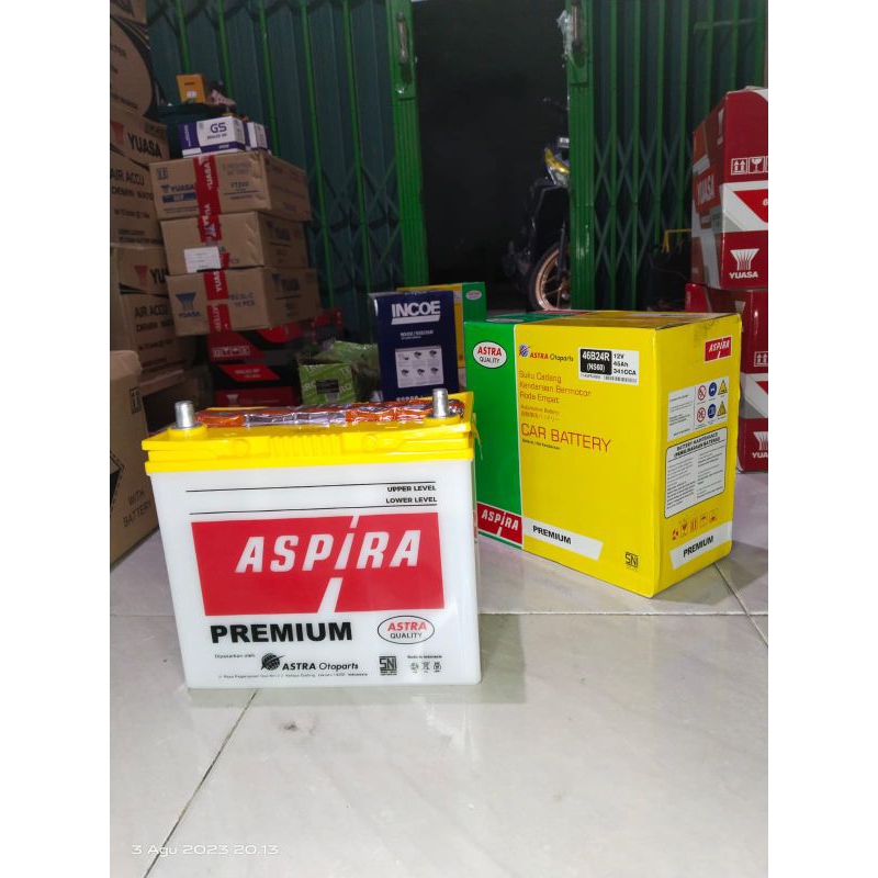 Jual Aki Mobil Aspira NS60 46B24R 12v 45ah Accu Basah Original Astra | Shopee Indonesia