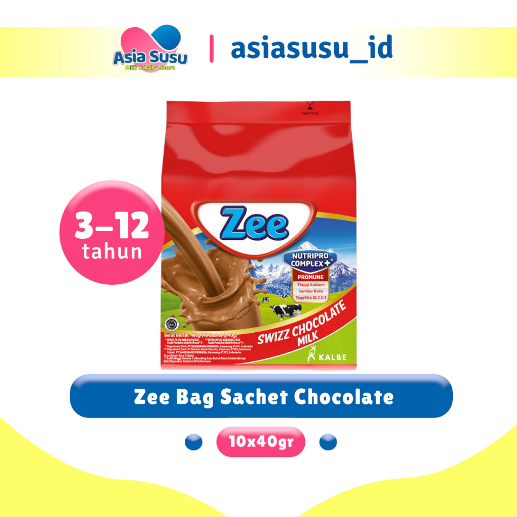 Jual Zee Bag Sachet Swizz Chocolate Delight 10 x 40gr | Shopee Indonesia