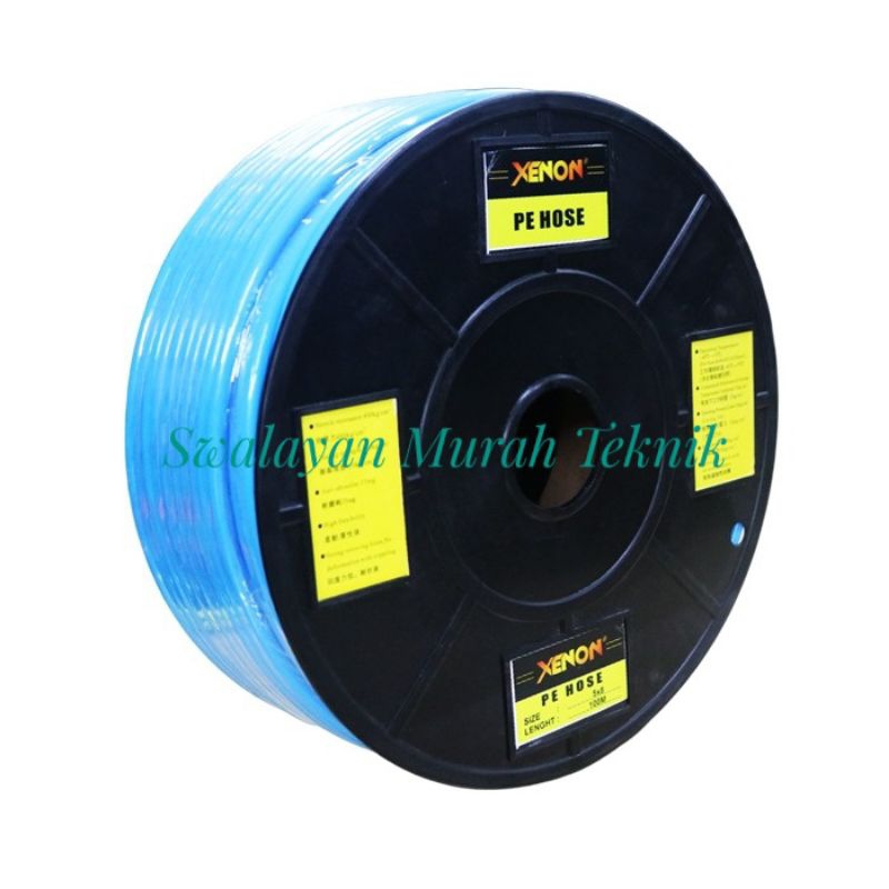 Jual Selang Angin Kompresor PE Tubing Roll XENON 8mmx5mm 100M Recoil ...
