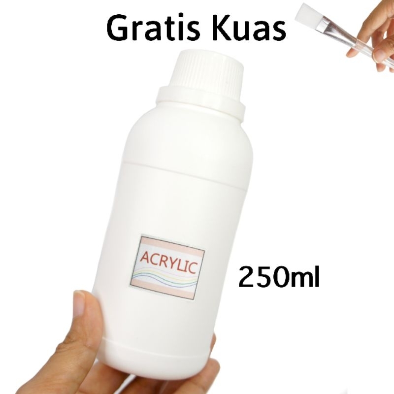 Jual Cat Acrylic (250ml) Premium Cat Lukis Akrilik waterbased serbaguna ...