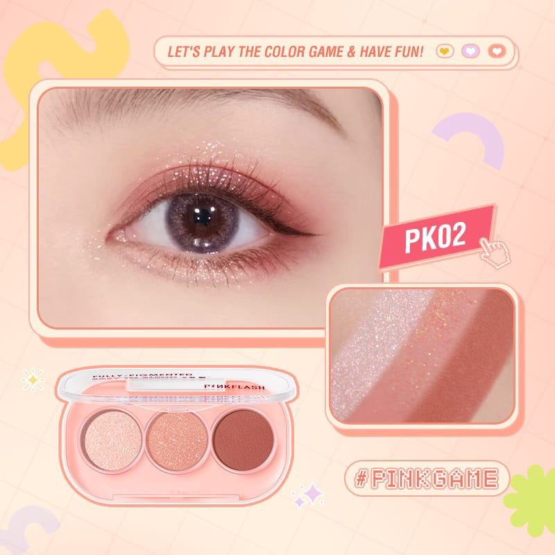 Jual PINK FLASH 3 PAN EYESHADOW | Shopee Indonesia