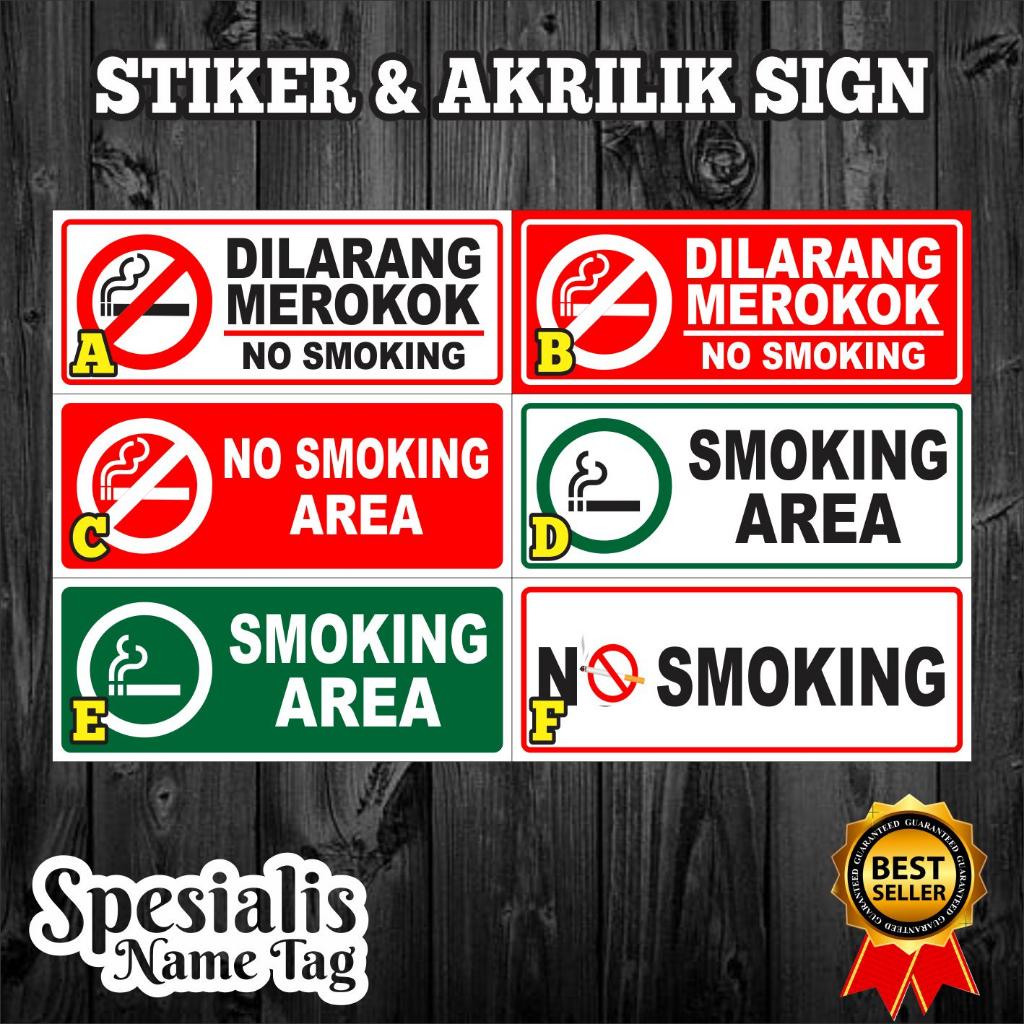 Jual UV Print Akrilik, Stiker Peringatan, Sticker Penunjuk, DILARANG ...