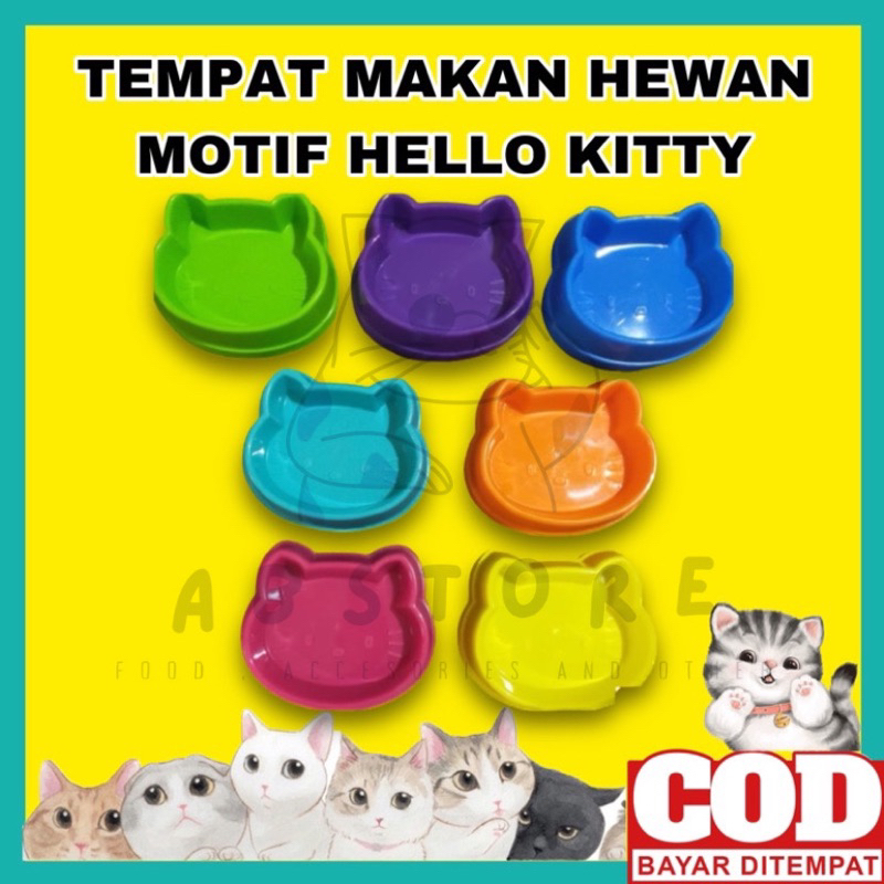 Jual Tempat Makan Kucing Motif Hello Kitty Anti Slip PetBowl Pet Bowl ...