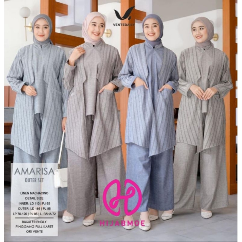 Jual Vente Daily Amarisa Outer Set / One Set Wanita Muslim Luaran Outer ...
