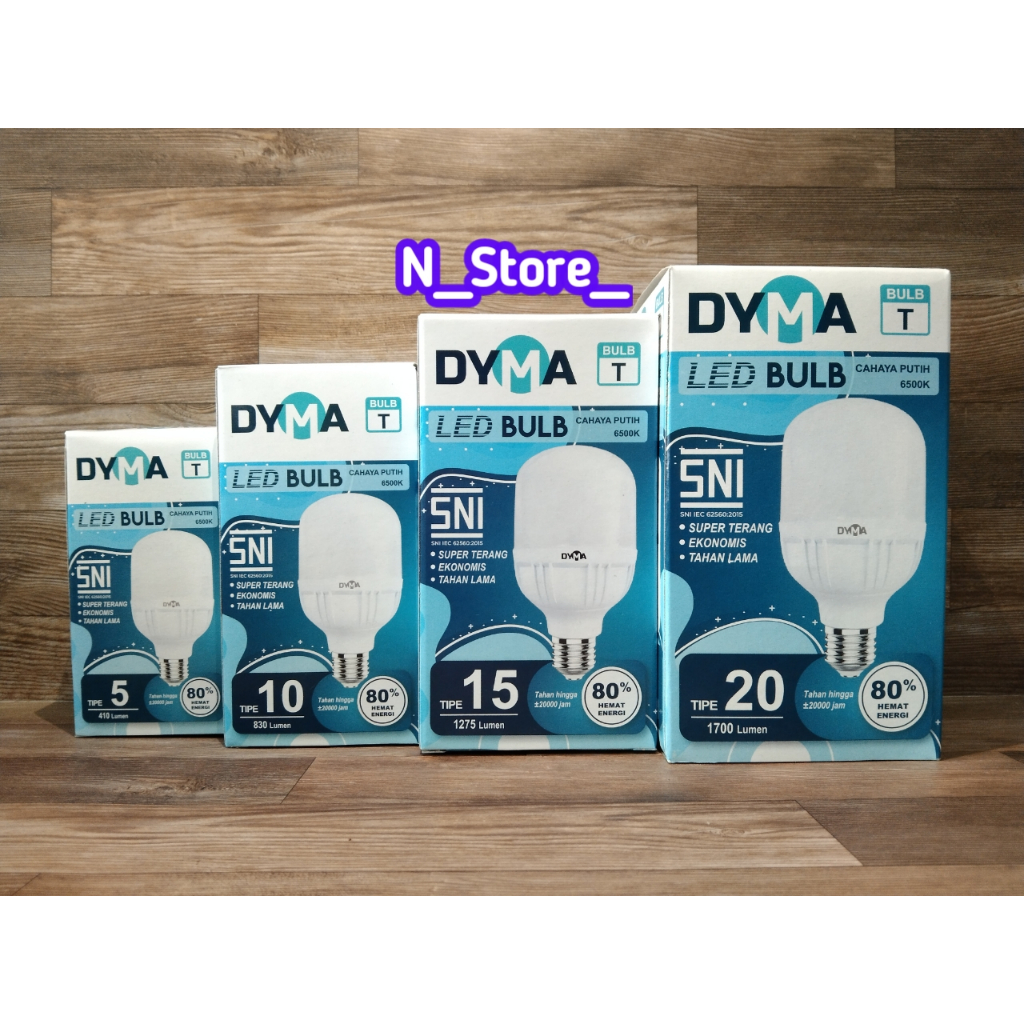 Jual LAMPU LED DYMA TIPE 5 Watt/10 Watt/15 Watt/20 Watt Cahaya Putih Bohlam LED | Shopee Indonesia