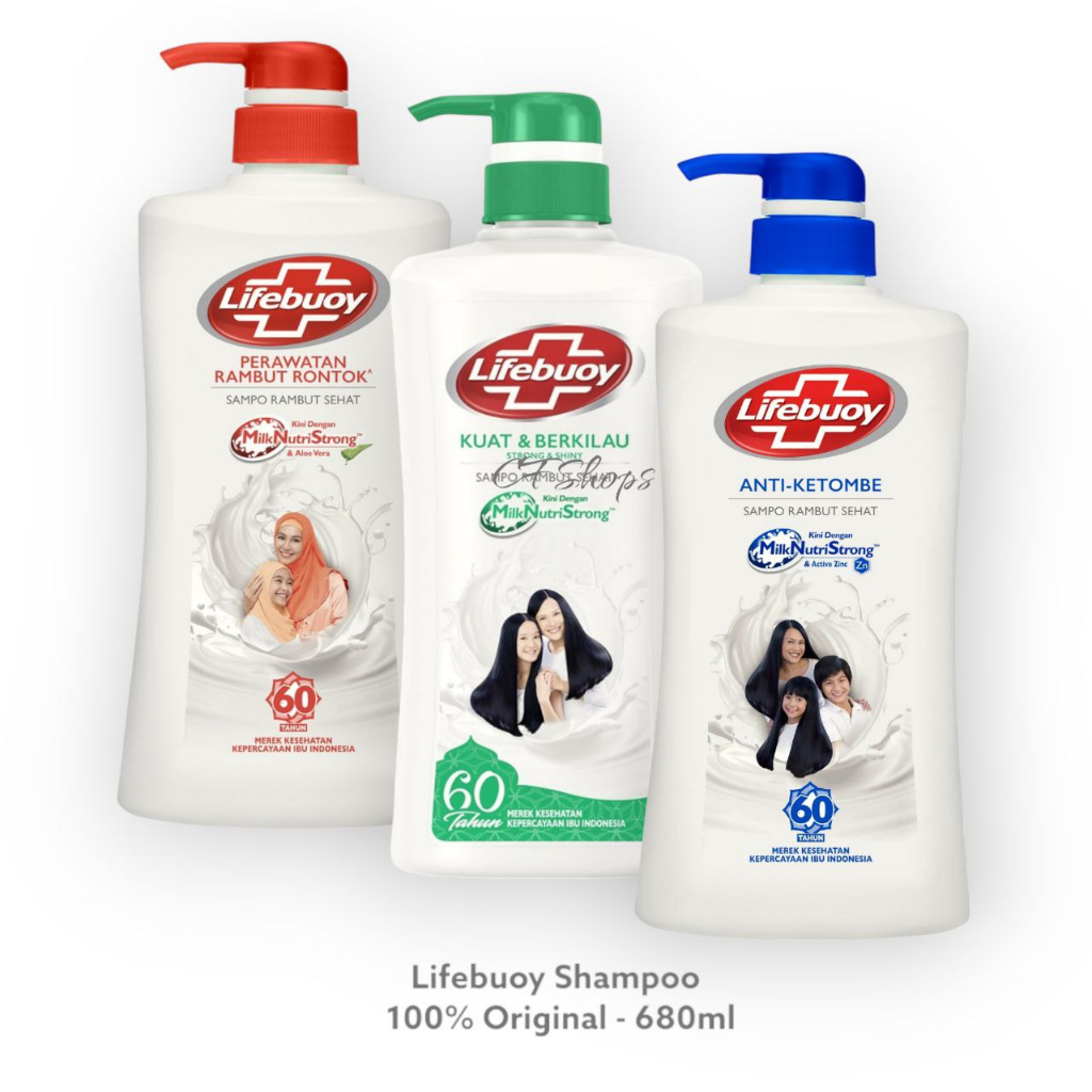 Jual LIFEBUOY Shampoo Strong Shiny Anti Dandruff dan Anti Hair fall ...