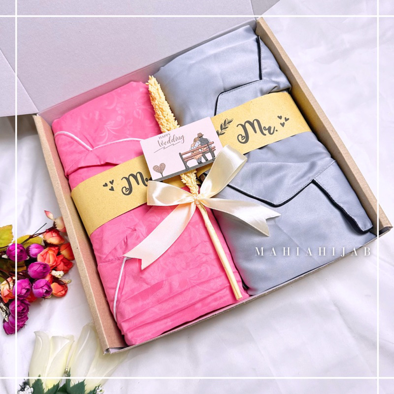 Jual Kado Pernikahan Piyama JUMBO / Gift Set Box Piyama Couple Pasangan ...