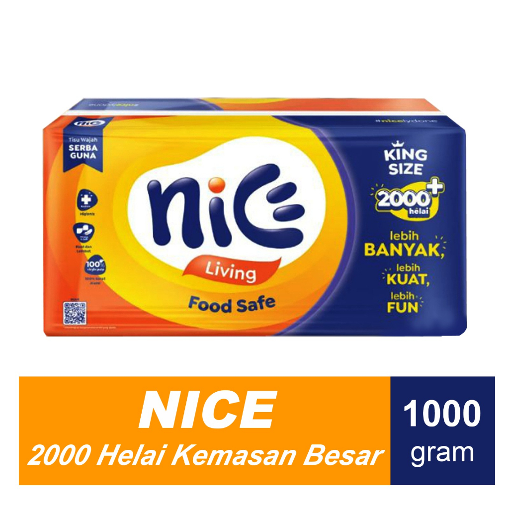 Jual Tissue NICE KING SIZE BESAR 1000 gram 2 Ply 2000 helai Termurah ...