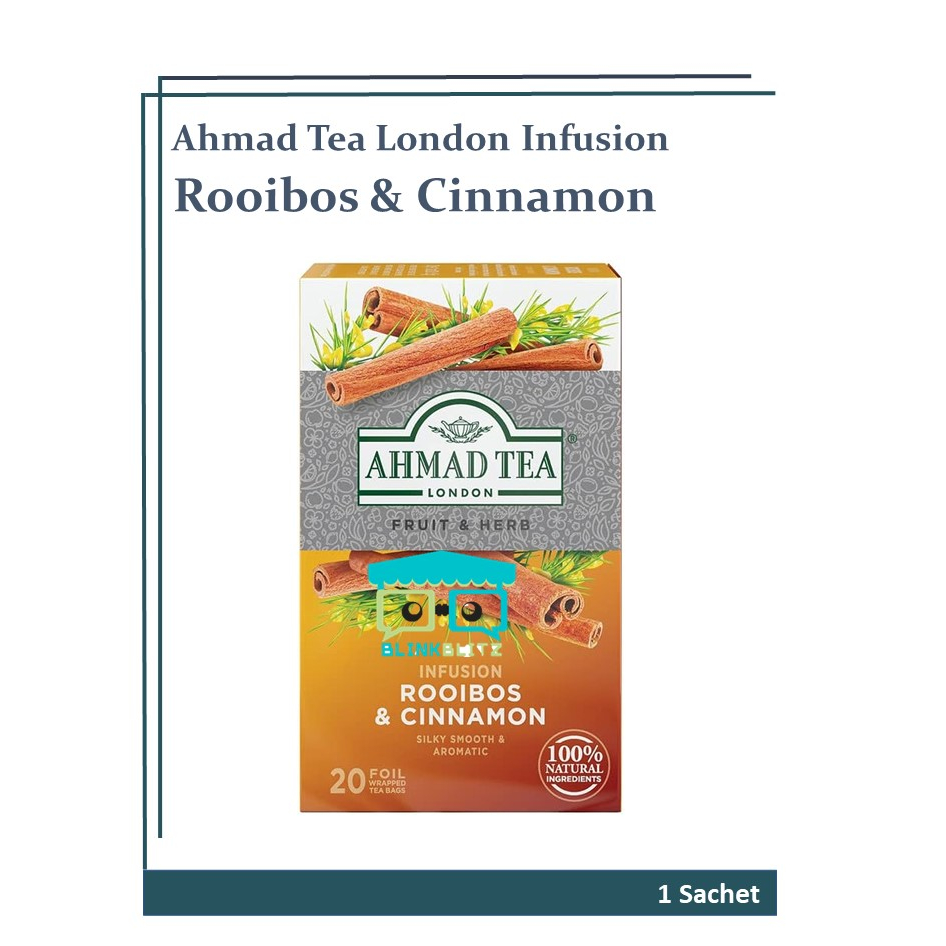 Jual SACHET Ahmad Tea London Fruit & Herbs ROOIBOS CINNAMON | Shopee ...