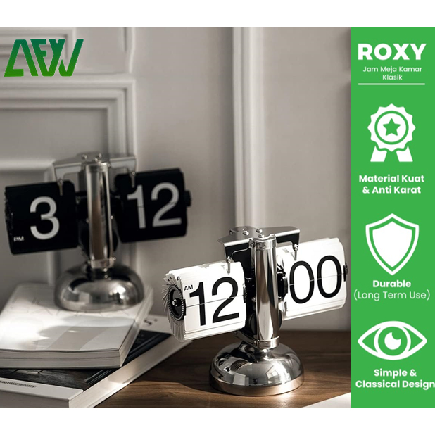 Jual ROXY Jam Meja Klasik Kamar Vintage Retro Table Flip Clock Desk ALL ...