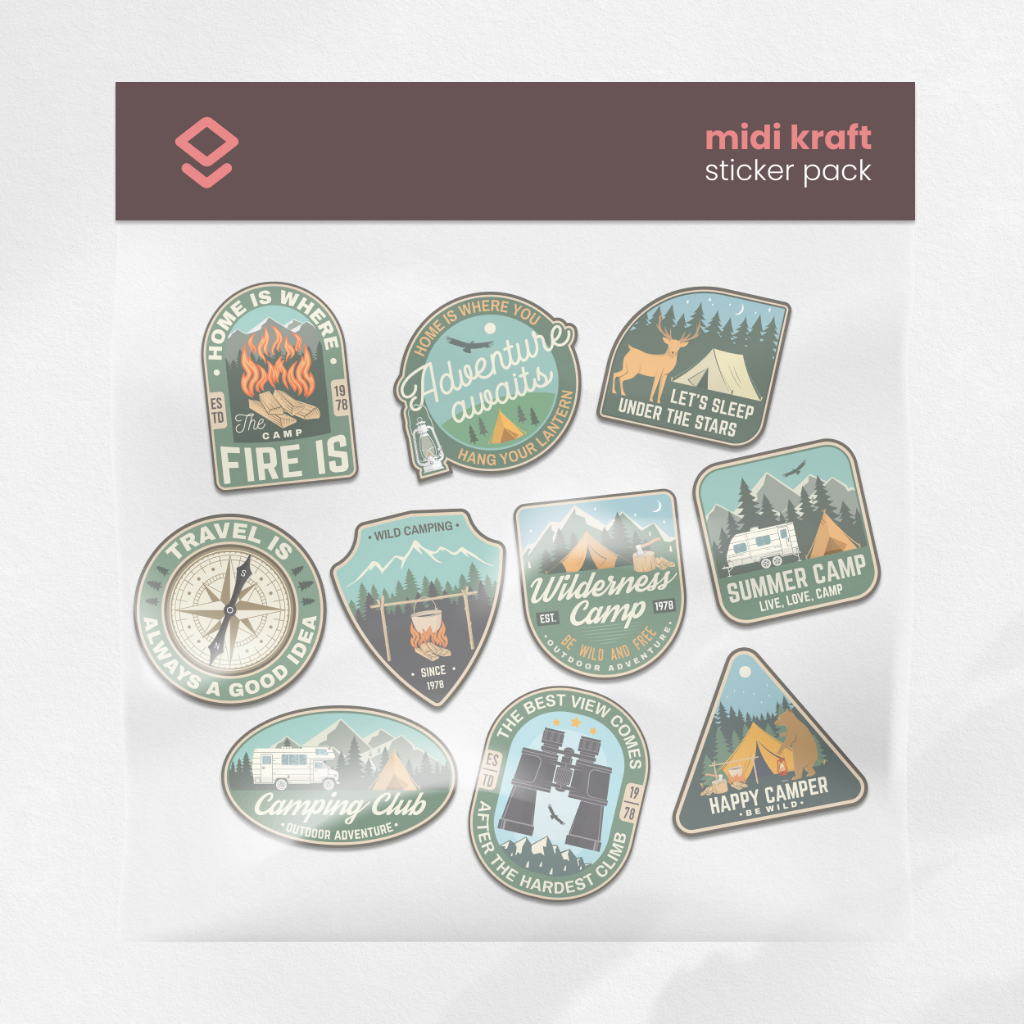 Jual Stiker Gunung Logo Pendaki Hiking Camping Vinyl Anti Air | Shopee ...