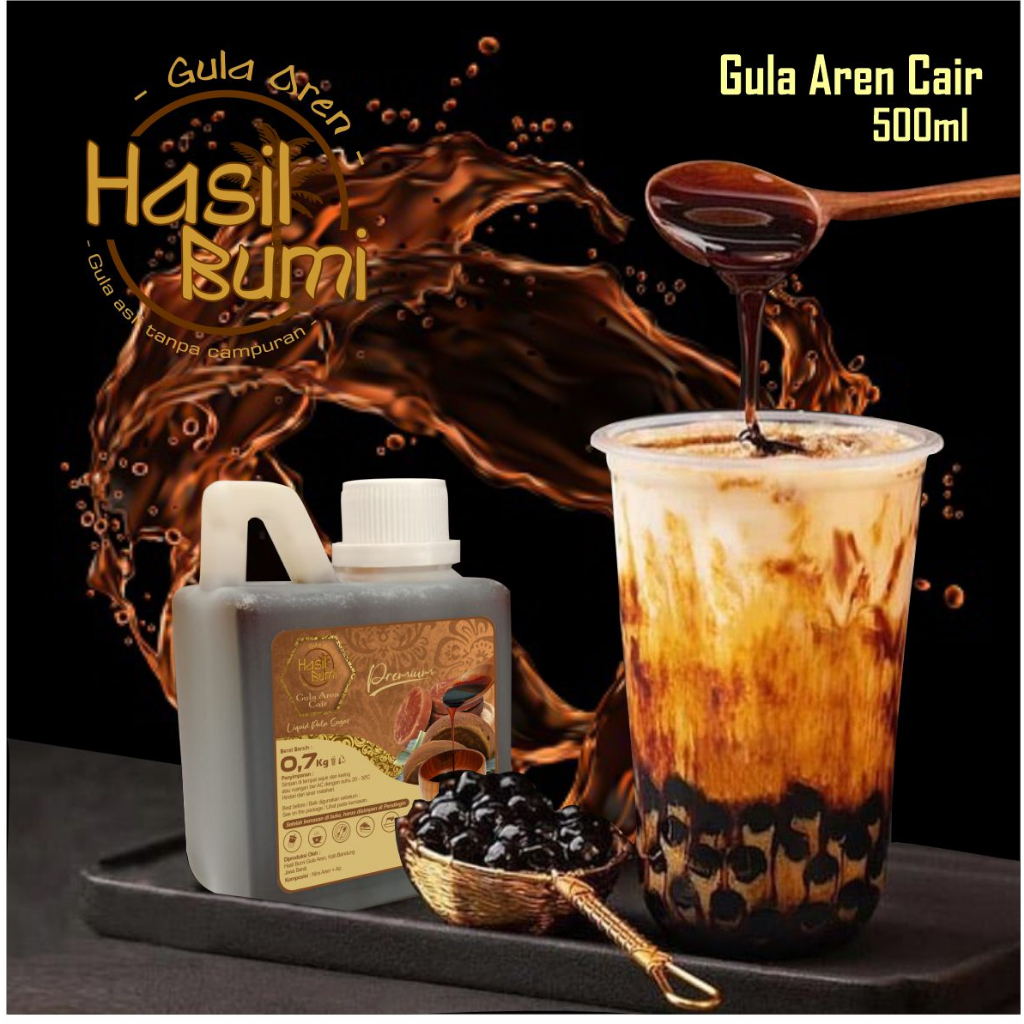 Jual BARU Hasil Bumi Brown Sugar Gula Aren Cair 100%asli Aroma & Rasa ...