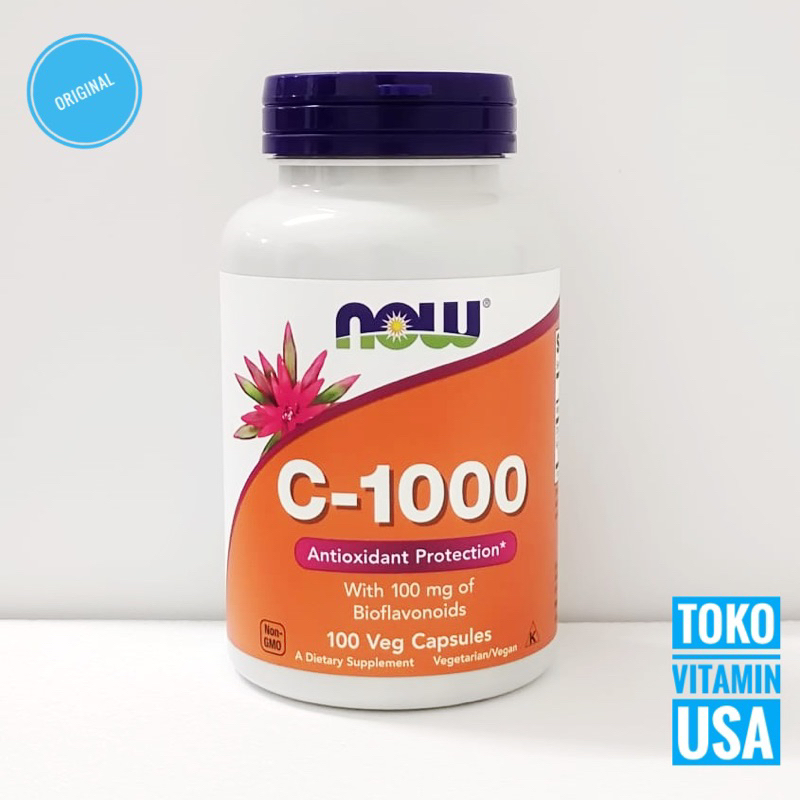 Jual Now Foods Vitamin C 1000 Mg with 100mg Bioflavonoids 100 Capsules Now C 1000mg | Shopee ...