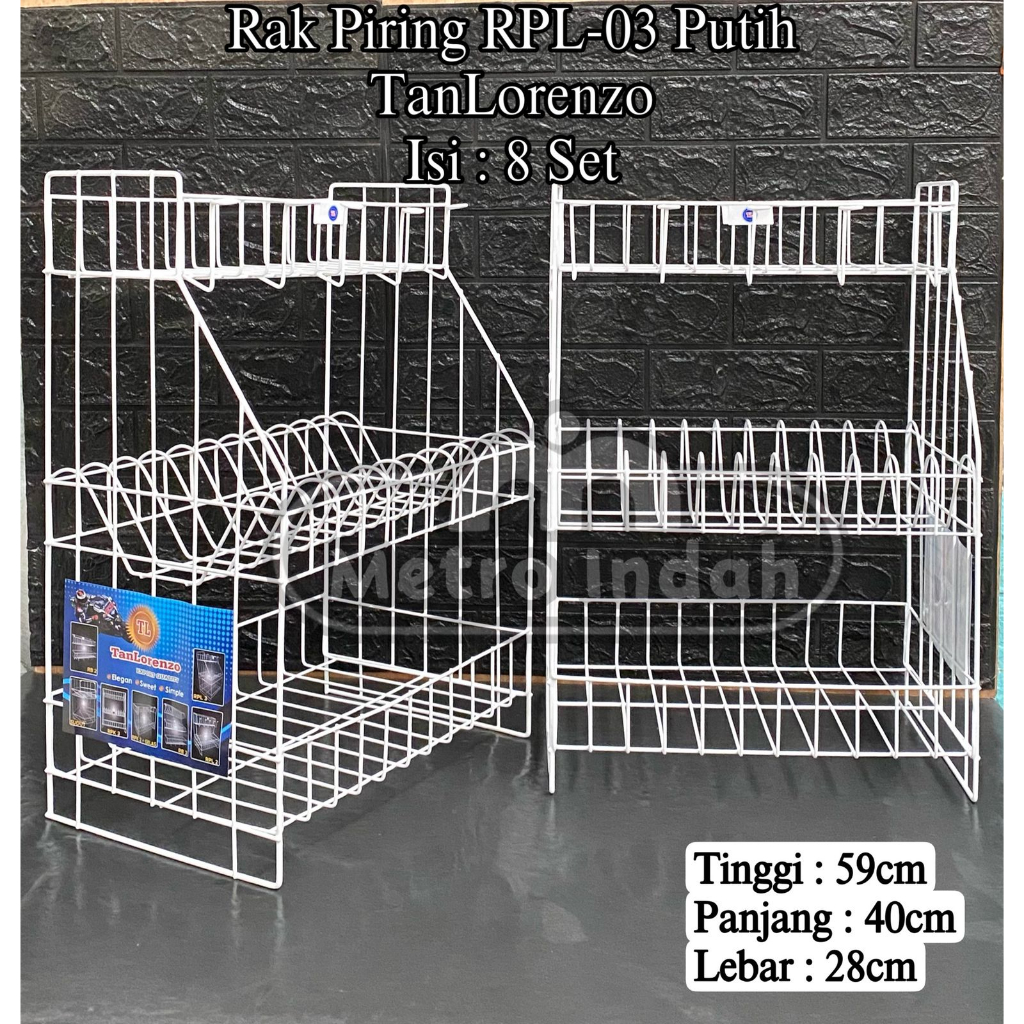 Jual Rak piring besi 3 susun rak piring kawat besi/ rak piring kost ...
