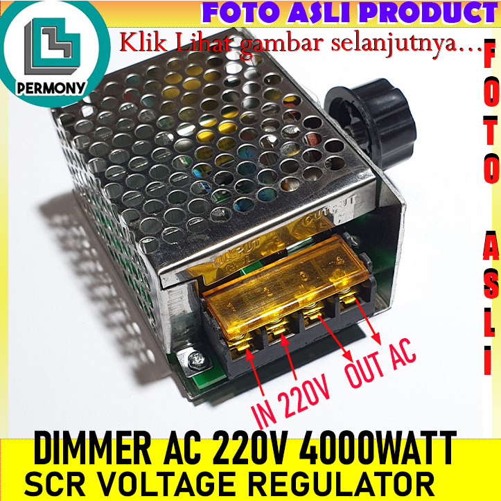Jual Dimmer AC 220 Volt 4000 Watt SCR Regulator speed control 4000w ...