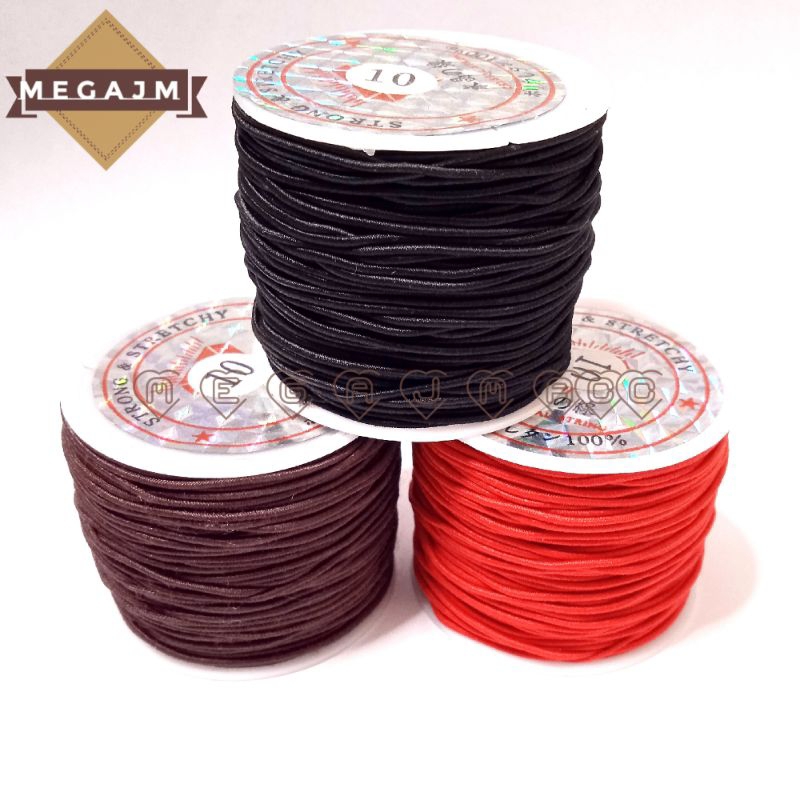 Jual Tali Karet Elastis Masker Bulat Untuk Membuat Kalung Atau Gelang ...