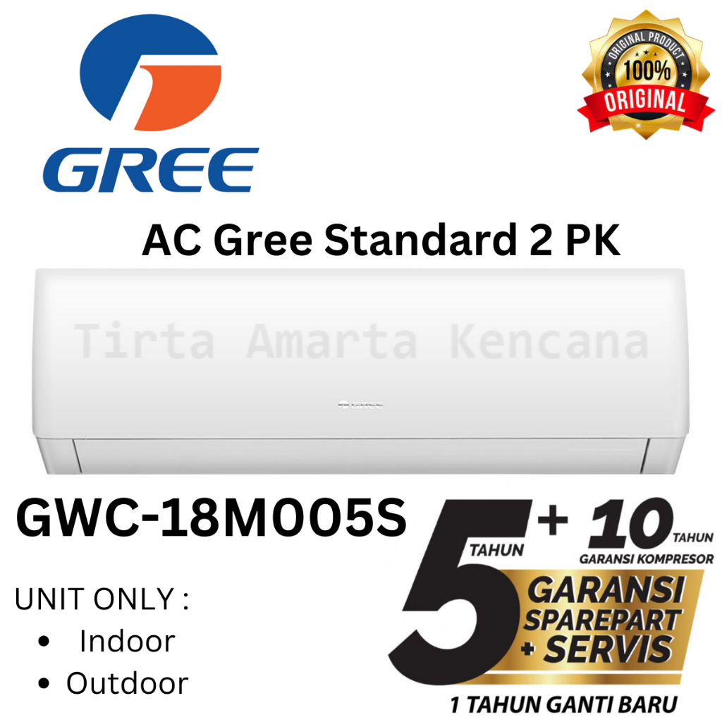 Jual AC Gree 2 PK Standard GWC 18MOO5A Unit Only | Shopee Indonesia