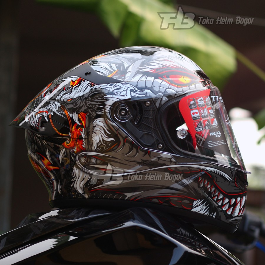 Jual HELM KYT TT Course DRAGON REPAINT HELM FULL FACE | Shopee Indonesia