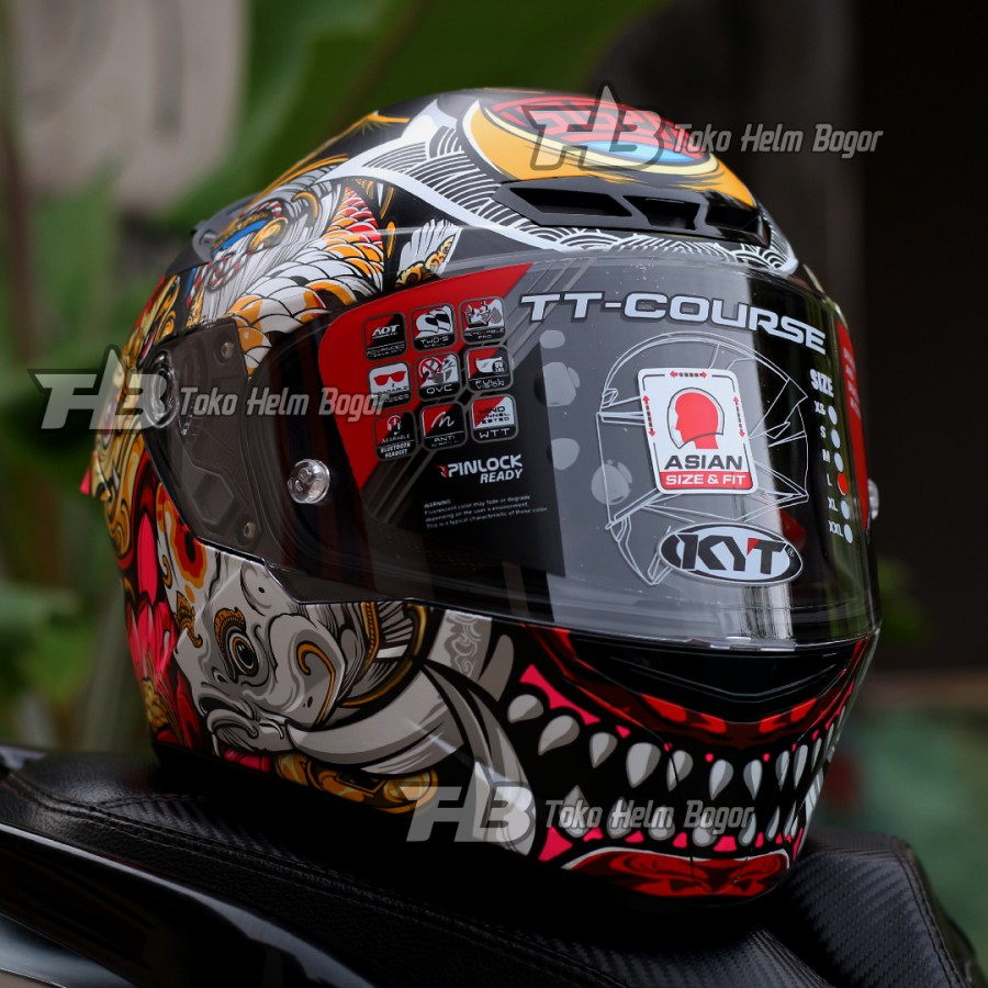 Jual HELM KYT TT Course Demon Samurai repaint DOFF HELM FULL FACE ...
