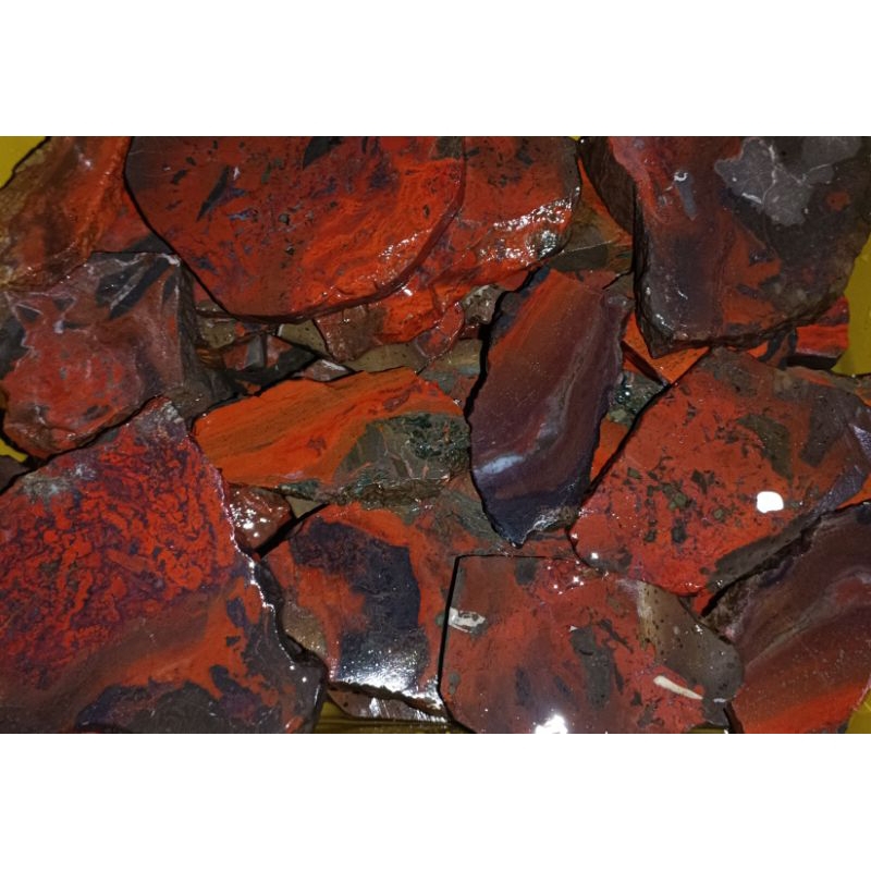 Jual BAHAN NATURAL ROUGH BADAR BESI MERAH / BATU AKIK MOTIF GAMBAR ...