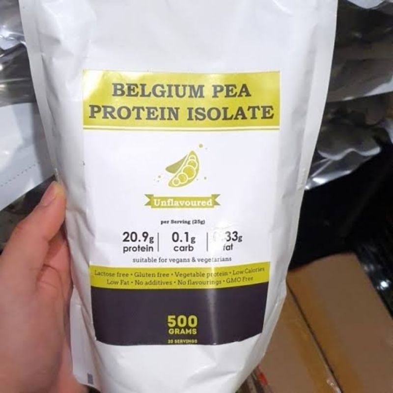 Jual BELGIUM PEA / VEGAN / PLANT PROTEIN ISOLATE 500 GRAM 20 SERVING ...