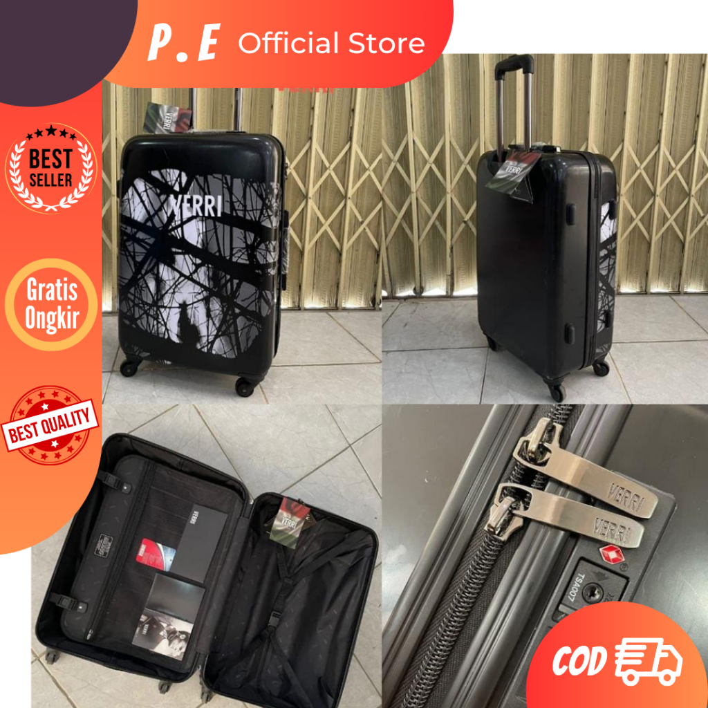 Jual KOPER FIBER 24INCH MOTIF KOPER BAGASI KOPER 4 RODA PUTAR KOPER ...