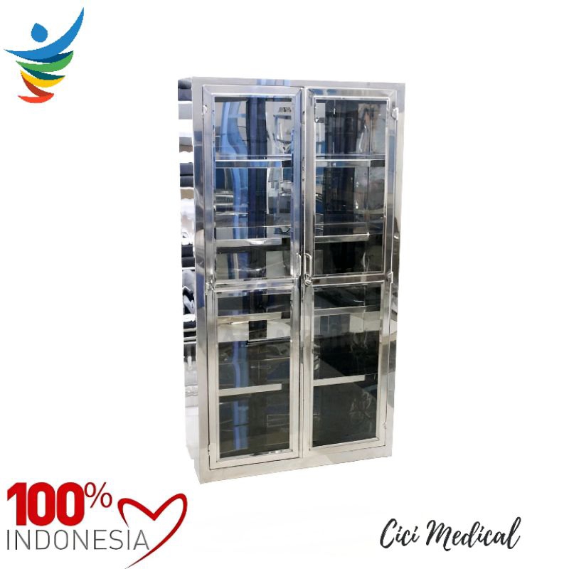 Jual Lemari Instrumen 2 Pintu Full Stainless | Instrument Cabinet 2 ...