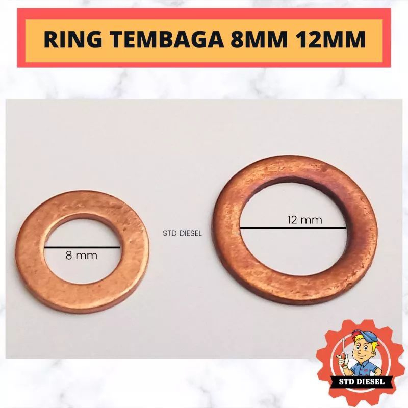 Jual Ring Tembaga 8 Mili / 12 Mili Ring oli dan ring solar dongfeng ...