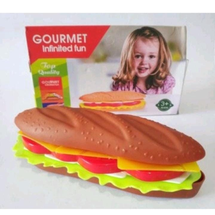 Jual MAINAN ANAK PEREMPUAN MASAK MASAKAN FAST FOOD BURGER HOTDOG SUSUN ...