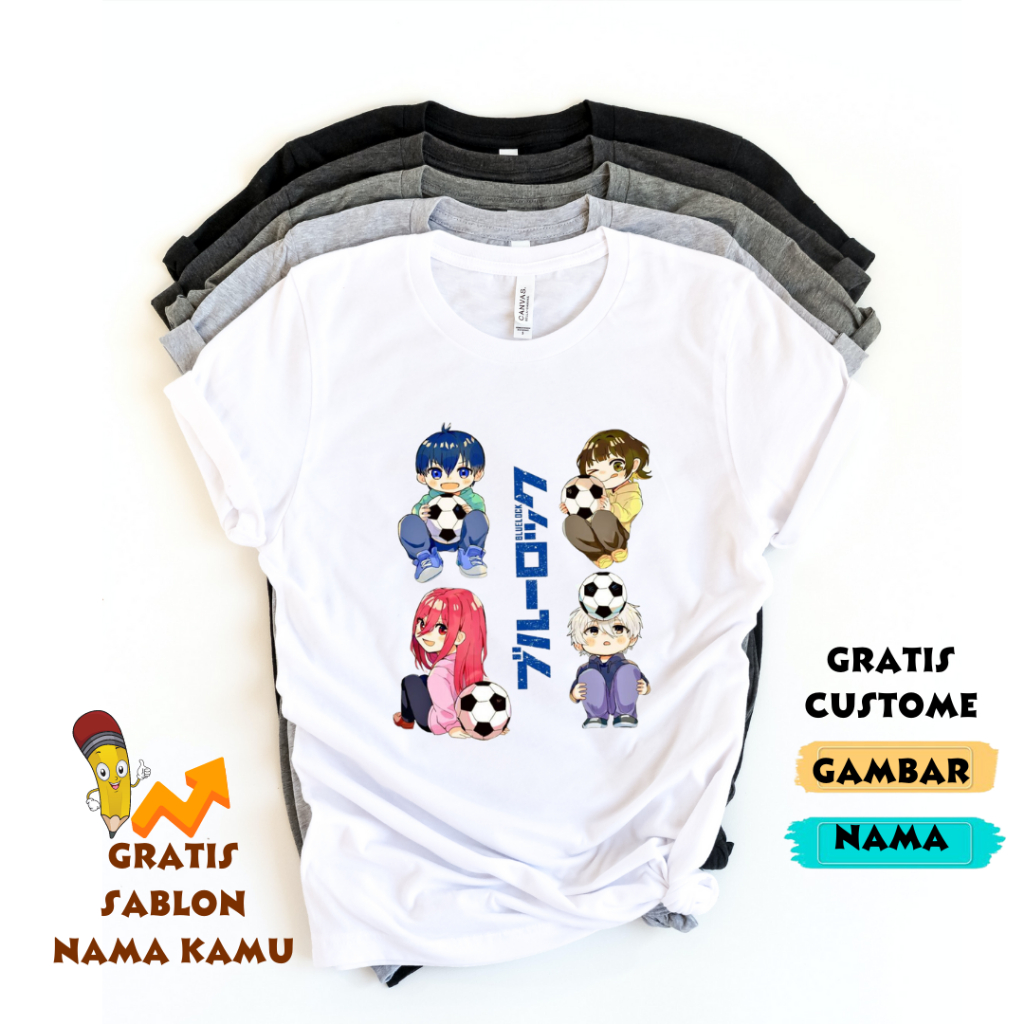 Jual Kaos Anak Anime Blue Lock / Baju Kaos Anak Anime Blue Lock ...