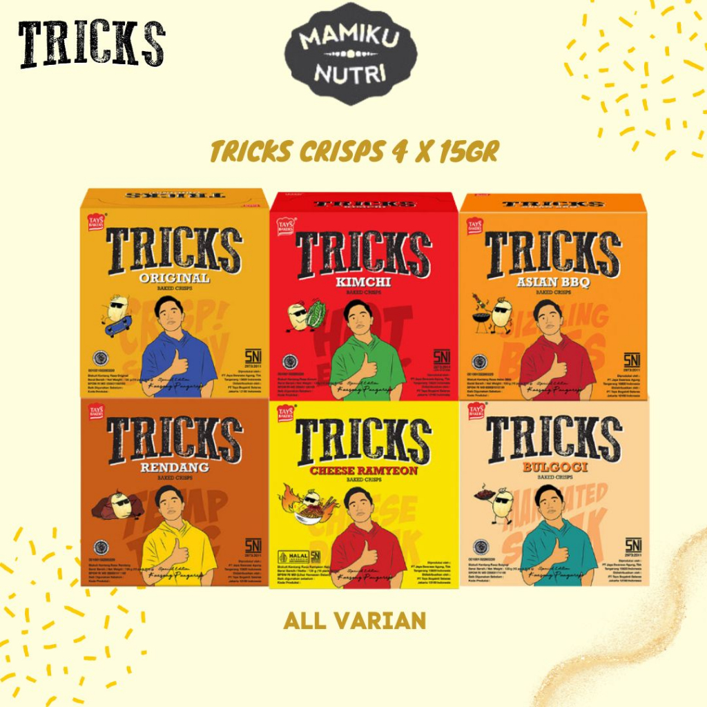 Jual Tricks Potato Crisps box (4 sachet x 15gr) | Shopee Indonesia