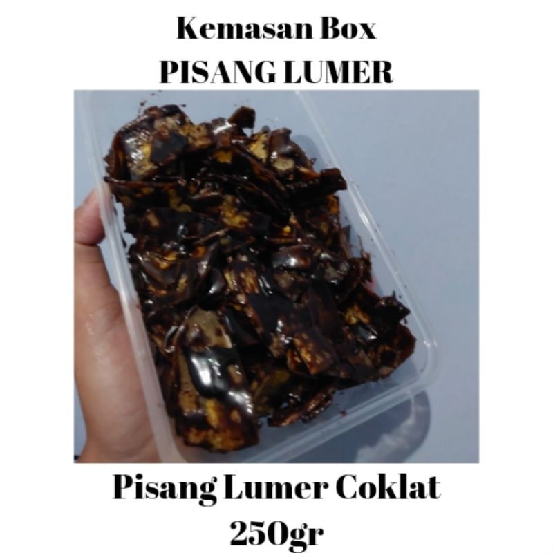 Jual keripik pisang coklat lumer 500gram kemasan box (isi 2 box ...