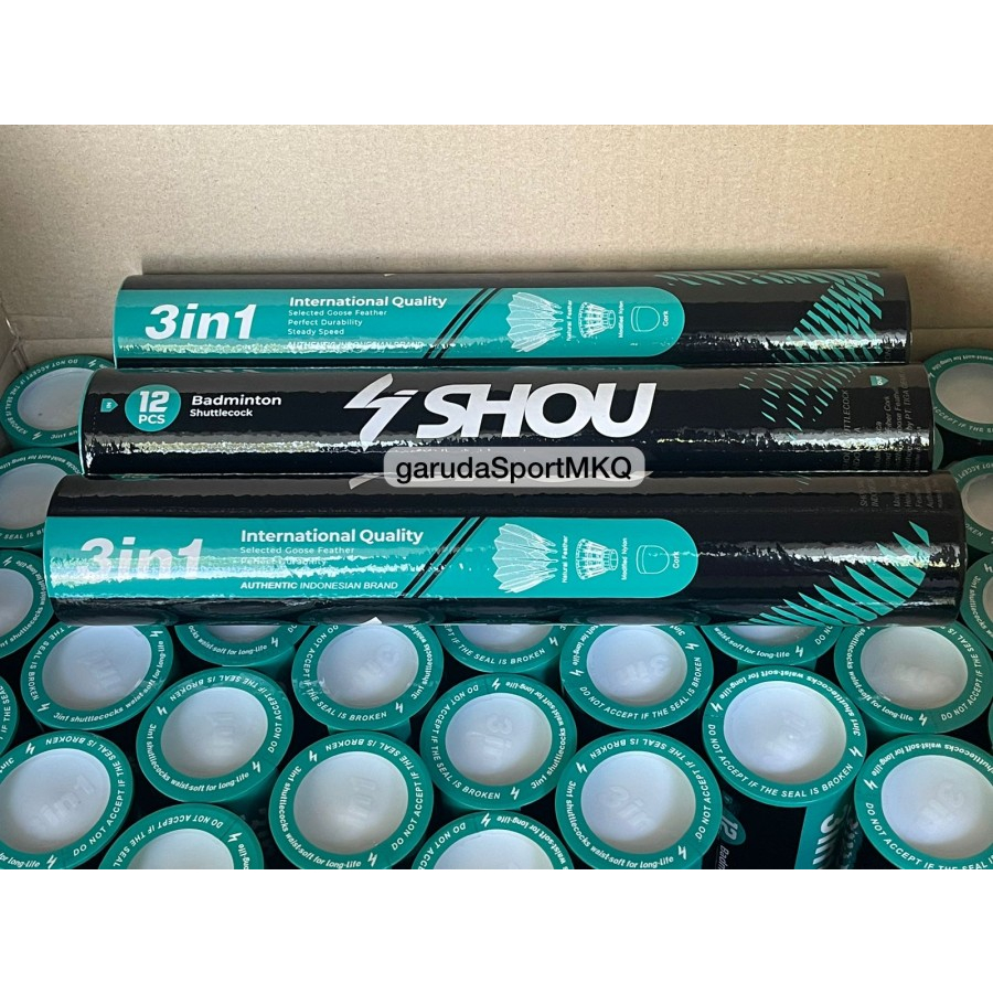 Jual Shuttlecock Shou 1 Dus 1 Slop Kok Badminton 3in1 3 in 1 Technology ...