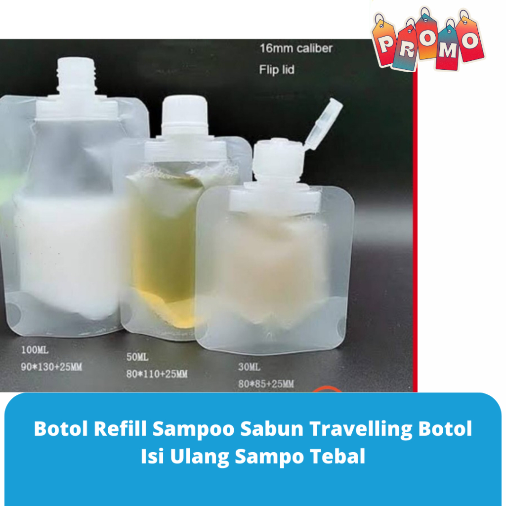 Jual Botol Refill Shampo Sabun Travelling Pouch Isi Ulang Sampo Tebal ...