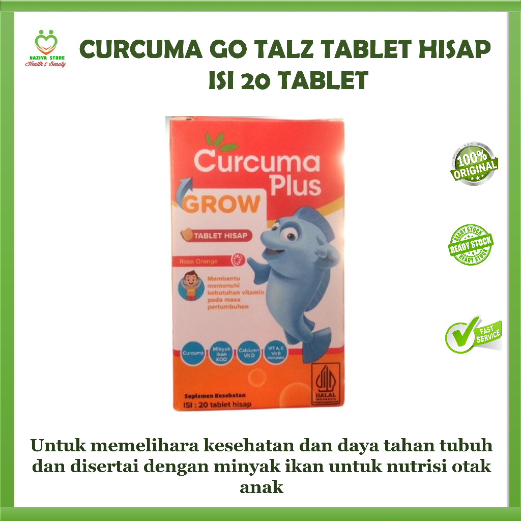 Jual CURCUMA PLUS GO TALZ jeruk Tablet Kunyit,Obat Gemuk,Penambah Nafsu ...