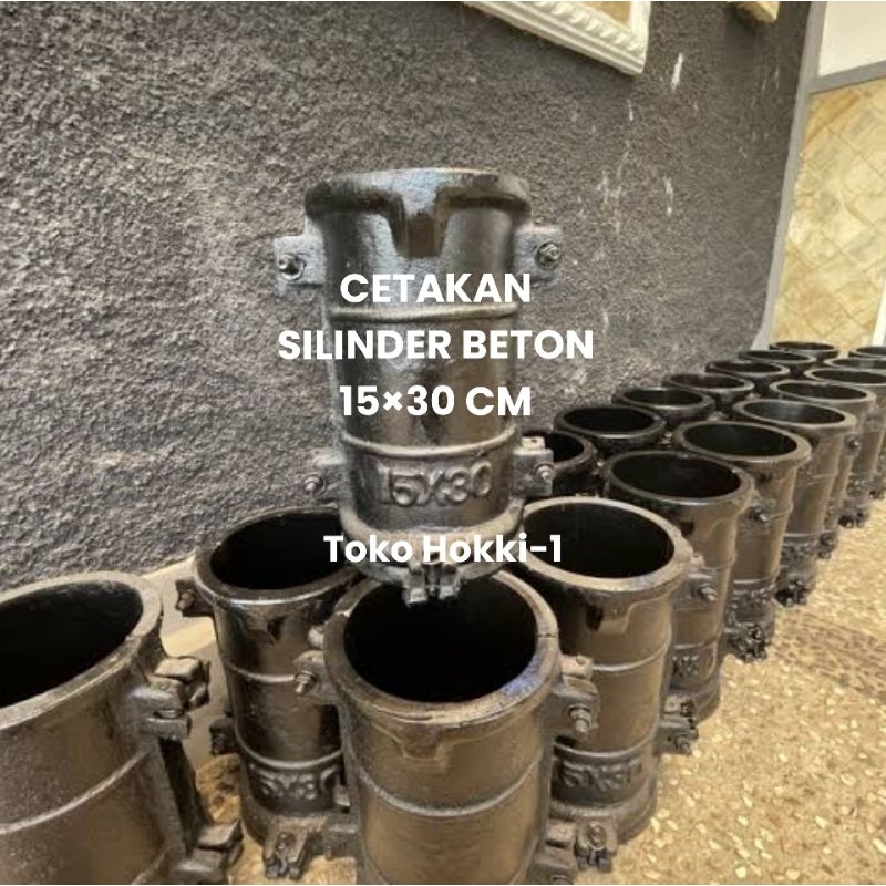Jual cetakan silinder beton besi cor 30x15 cm / cetakan silinder beton ...