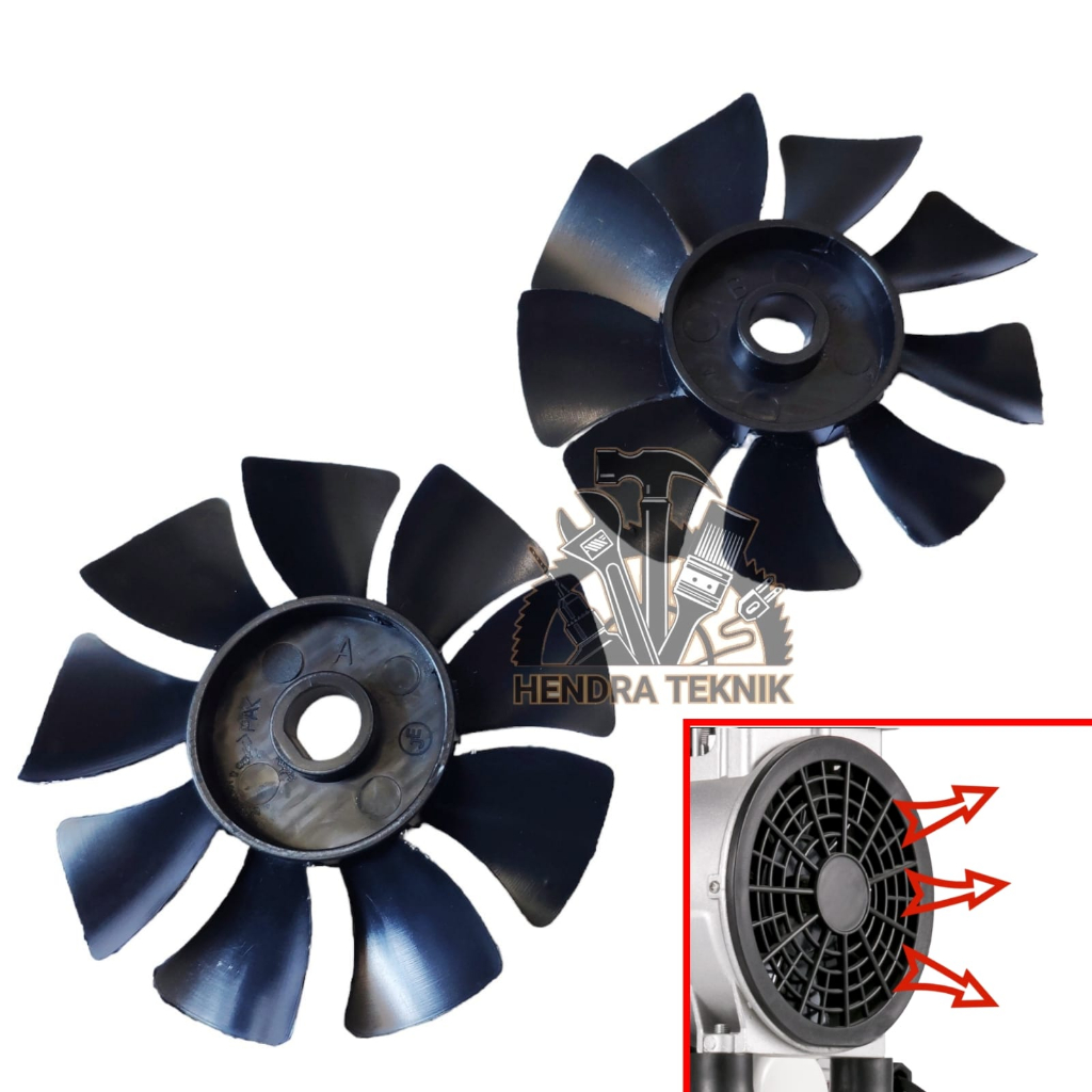 Jual SPAREPART COMPRESSOR FAN SILENT A / B / set 3/4HP KIPAS OILLESS ...