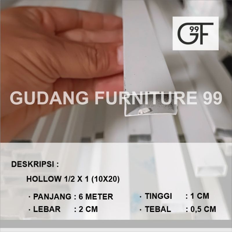 Jual hollow kotak 1/2x1 || hollow 10x20 || hollow stoper pintu ...